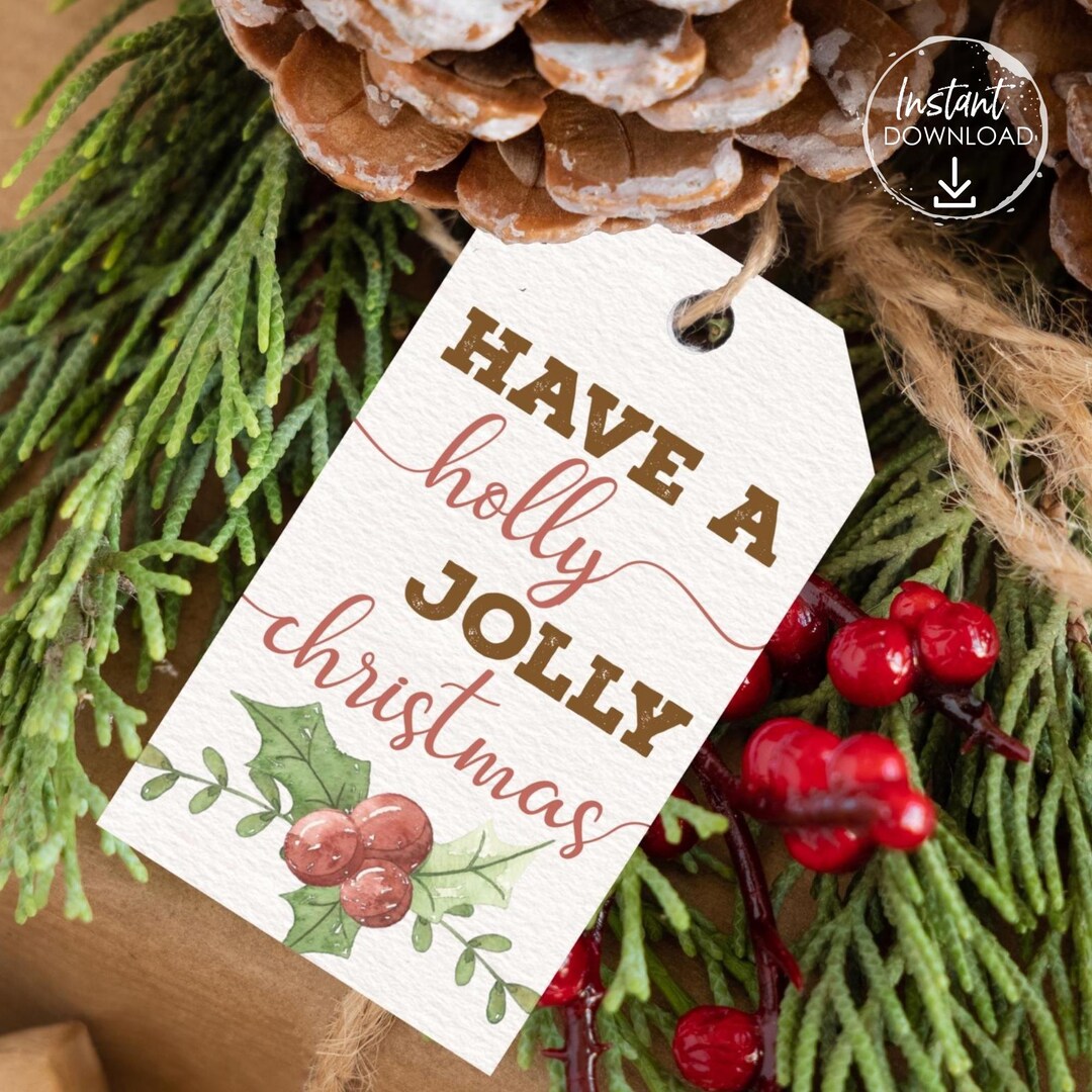 Christmas Digital Download, Christmas Tags Printable, Christmas Gift ...