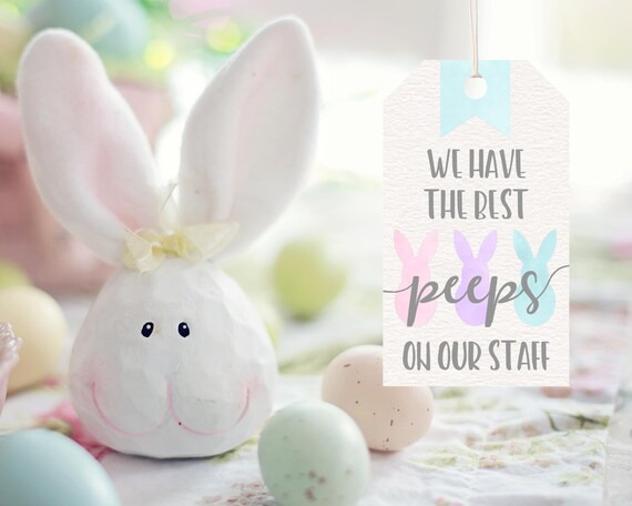 Staff Appreciation, Easter Peeps Tags, Employee Appreciation, PTO ...
