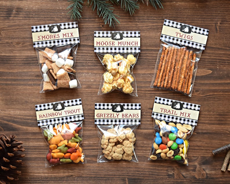 Camping Party Treat Bag Toppers Camping Party Favors Goodie | Etsy
