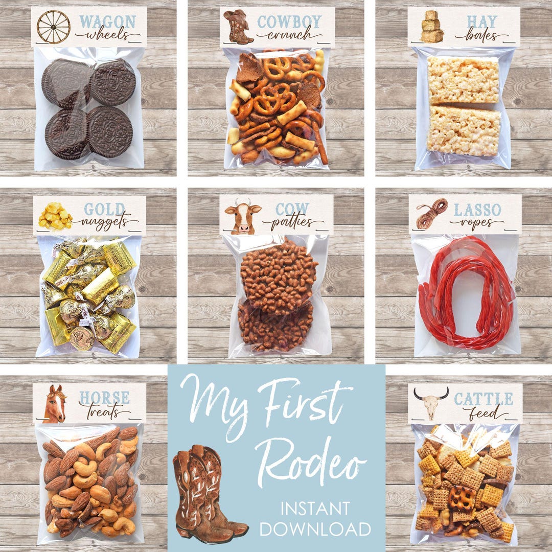 My First Rodeo Party Favor Bags for Kids Cowboy Favors First Birthday ...