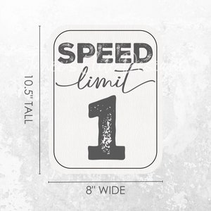 Speed Limit 1 Sign, Fast One Birthday Decorations, Race Car Birthday ...