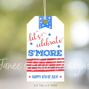 Patriotic Printables, Smore Tag, 4th of July Printable, Fourth of July ...