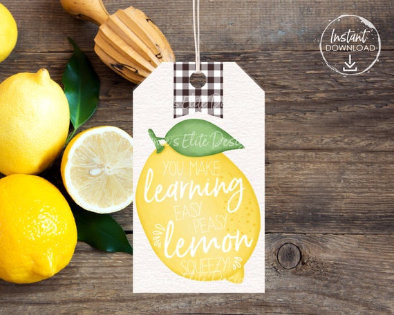 Teacher Appreciation Printable Tags, Easy Peasy Lemon Squeezy, PTA ...