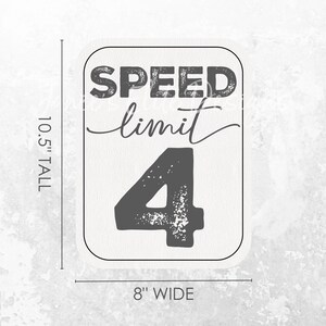 Speed Limit 4 Sign, Need Four Speed Birthday, Race Car Party, Birthday ...