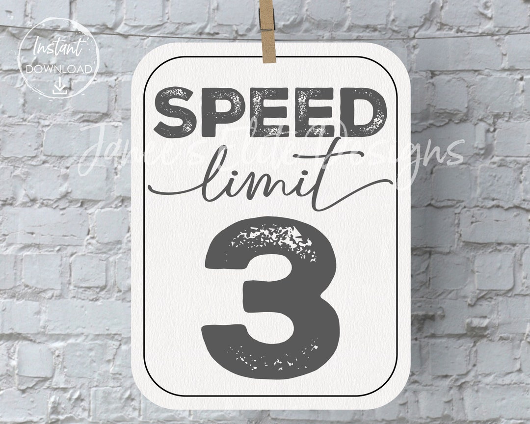 Speed Limit 3 Sign, Race Car 3rd Birthday, Cant Catch Me Im Three, Fast ...