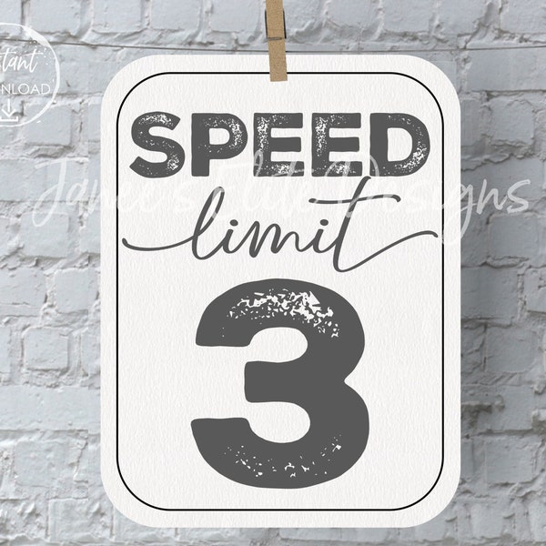 Speed Limit Car Sign - Etsy