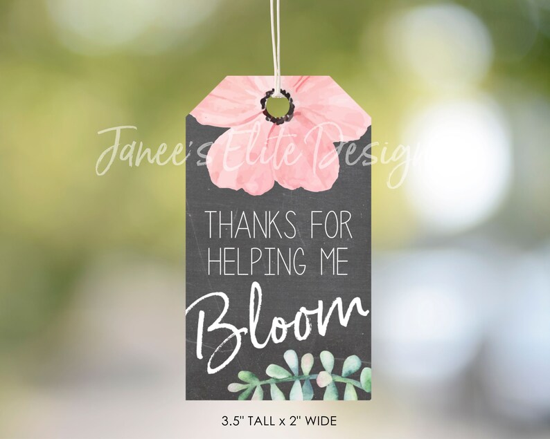 Teacher Appreciation Tags Printable Thanks for Helping Me - Etsy