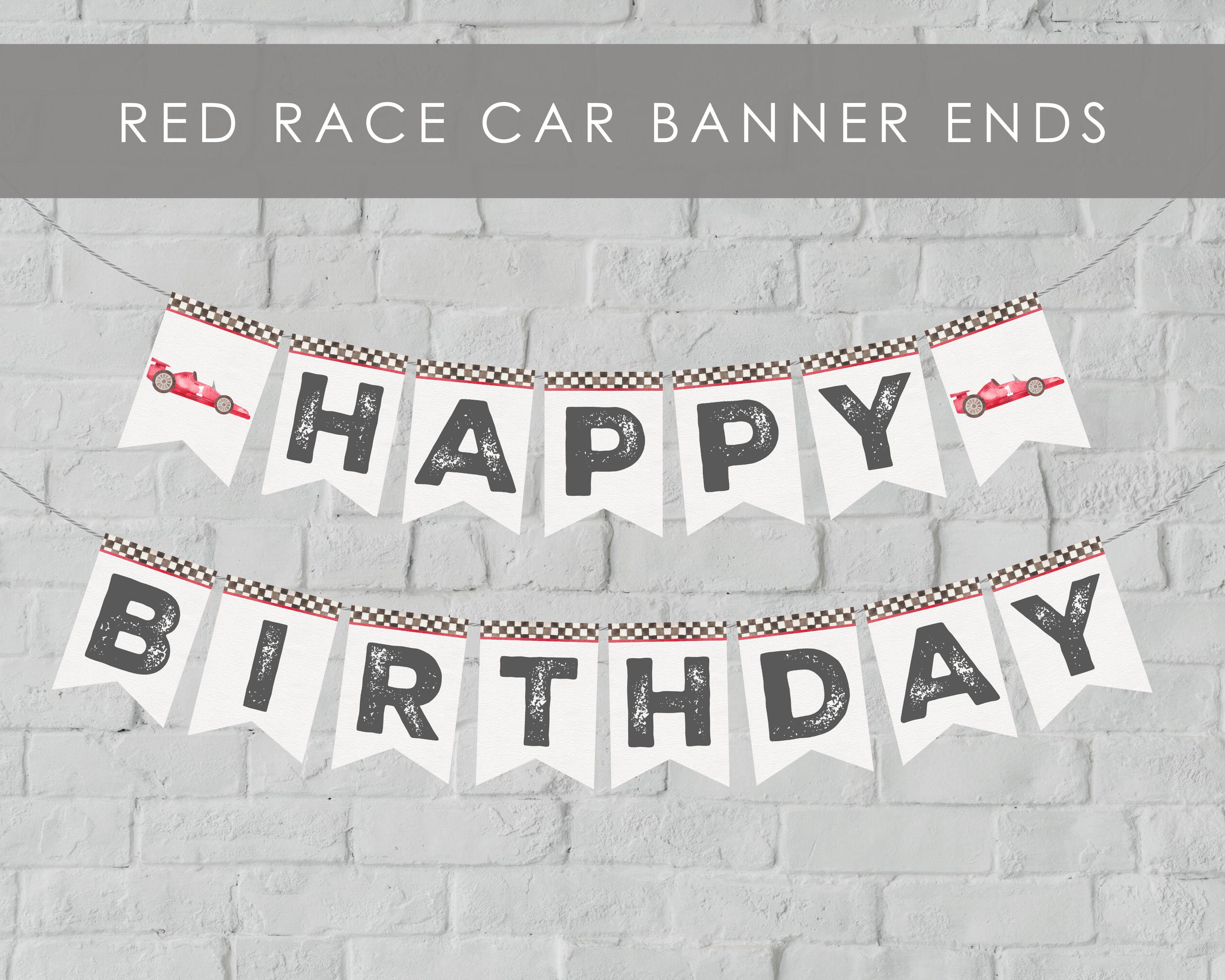 Fast One Birthday Banner Printable Birthday Decoration 1st Lap Around ...