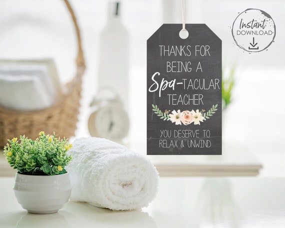 Teacher Appreciation Gift Tag, Teacher Appreciation Printable, Employee ...