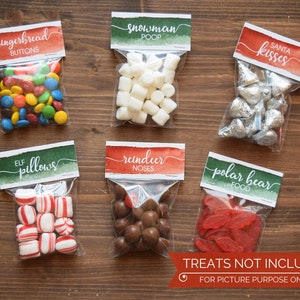 Holiday Party Favors, Christmas Candy Bags, Goody Bags, Christmas Treat ...