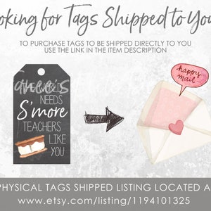 Teacher Appreciation Week Printable Smore Tags End of School Teacher ...