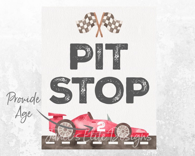 Race Car Birthday Decorations Pit Stop Sign Vintage Race Car - Etsy