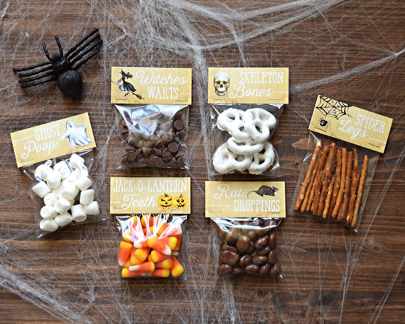 Halloween Party Favors, Treat Bag Toppers, Halloween Party Decor, Ghost ...