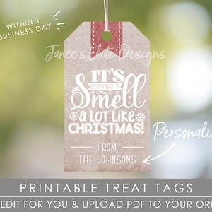 Printable Holiday Gift Tags Its Beginnning to Smell a Lot Like ...