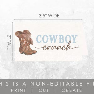 Cowboy Party Printable Food Labels Western Theme Treat Table Ideas My ...