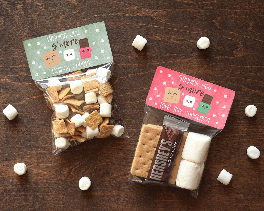 Christmas Treat Bags, Smores Kit, Classmate Christmas Gift, Holiday ...