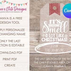 Printable Holiday Gift Tags Its Beginnning to Smell a Lot Like ...