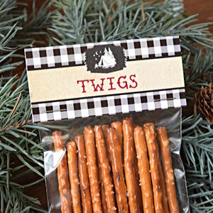 Camping Party, Treat Bag Toppers, Camping Party Favors, Goodie Bags ...