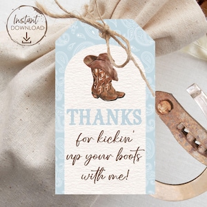 My First Rodeo Party Favor Tag Cowboy Favors Tag Printable Western ...