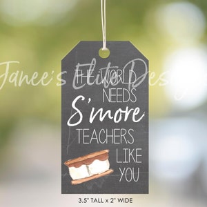 Teacher Appreciation Week, Teacher Appreciation Gift Tag, Smore ...