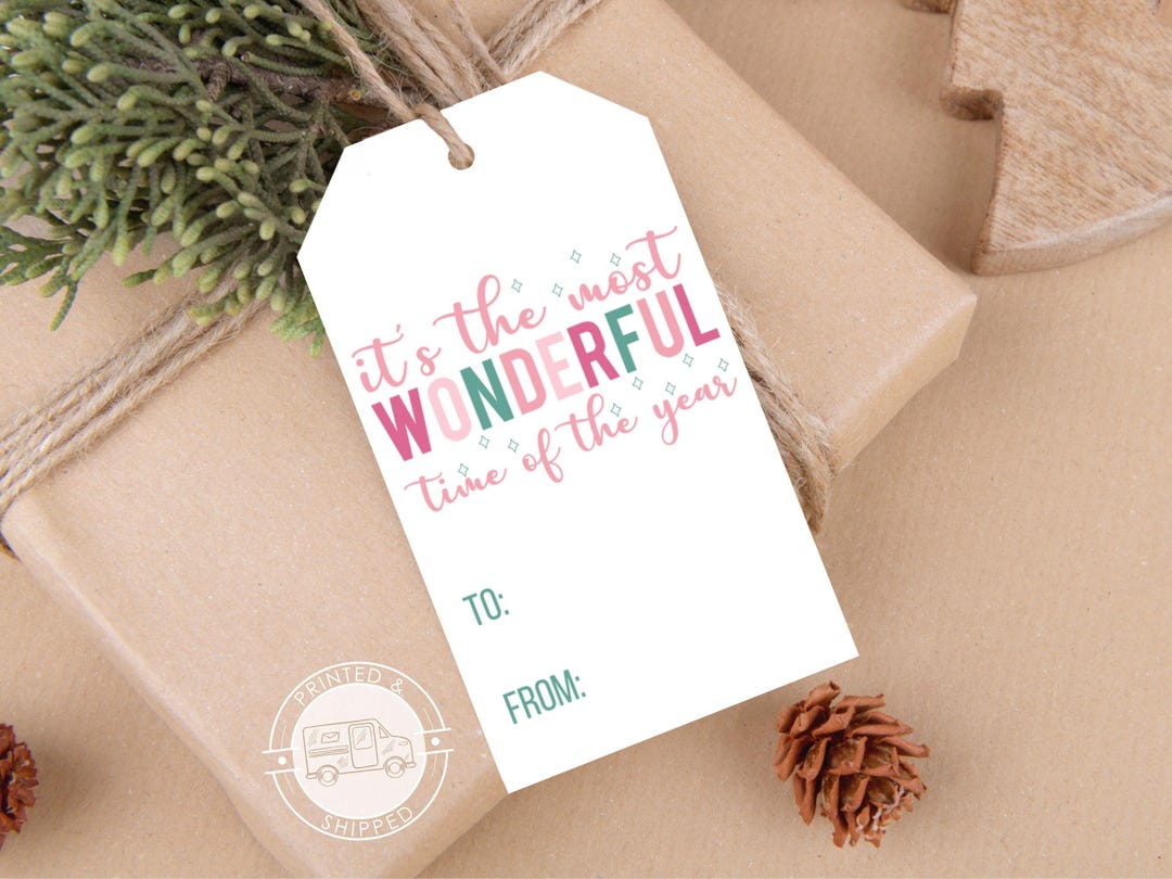 Minimalist Christmas Gift Tags Bulk Printed to From Label Most ...