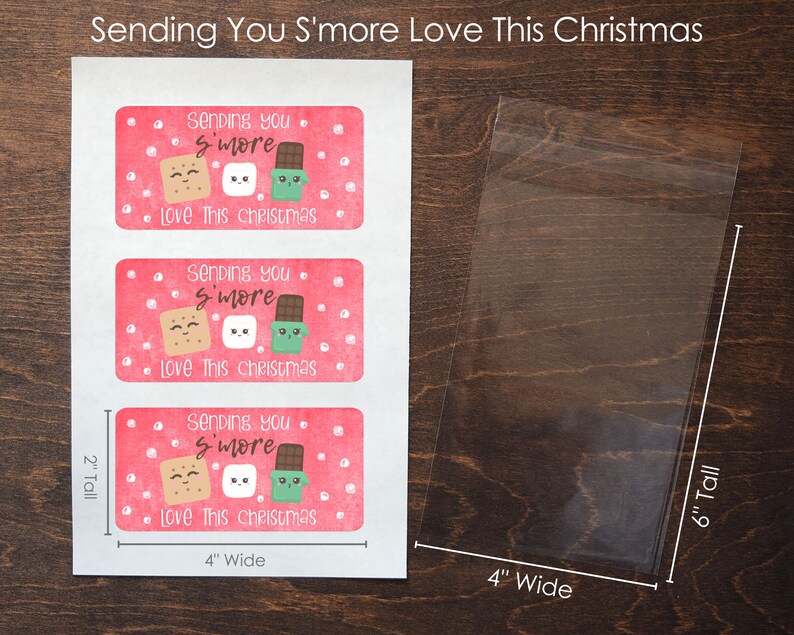 Christmas Treat Bags Smores Kit Classmate Christmas Gift - Etsy