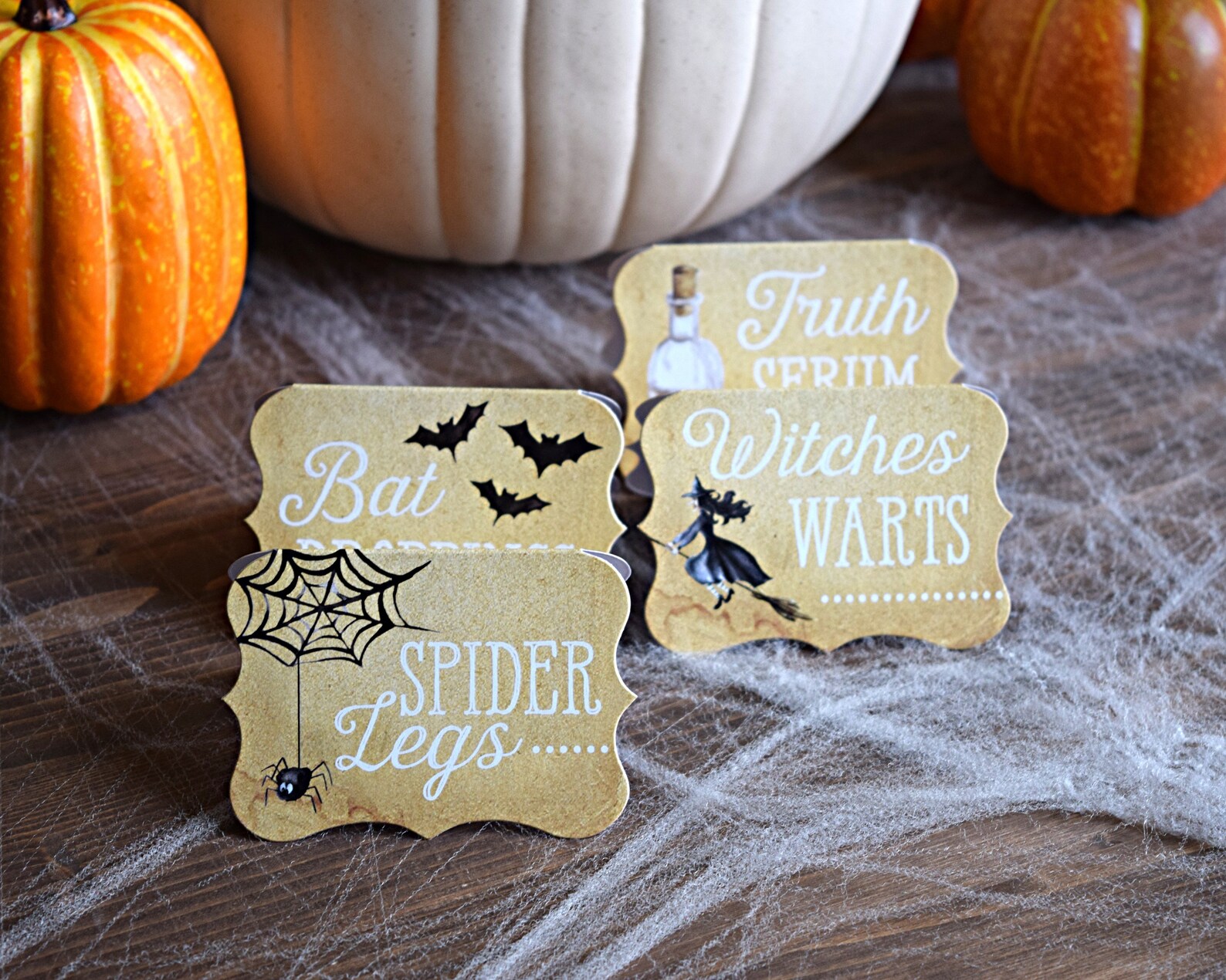 Halloween Party Decor Halloween Labels Food Tent Cards - Etsy