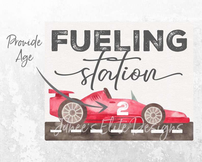 Fueling Station Sign Race Car Birthday Party Two Fast - Etsy