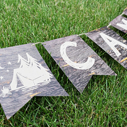 Adventure Awaits Banner Outdoorsy Camping Theme Baby - Etsy