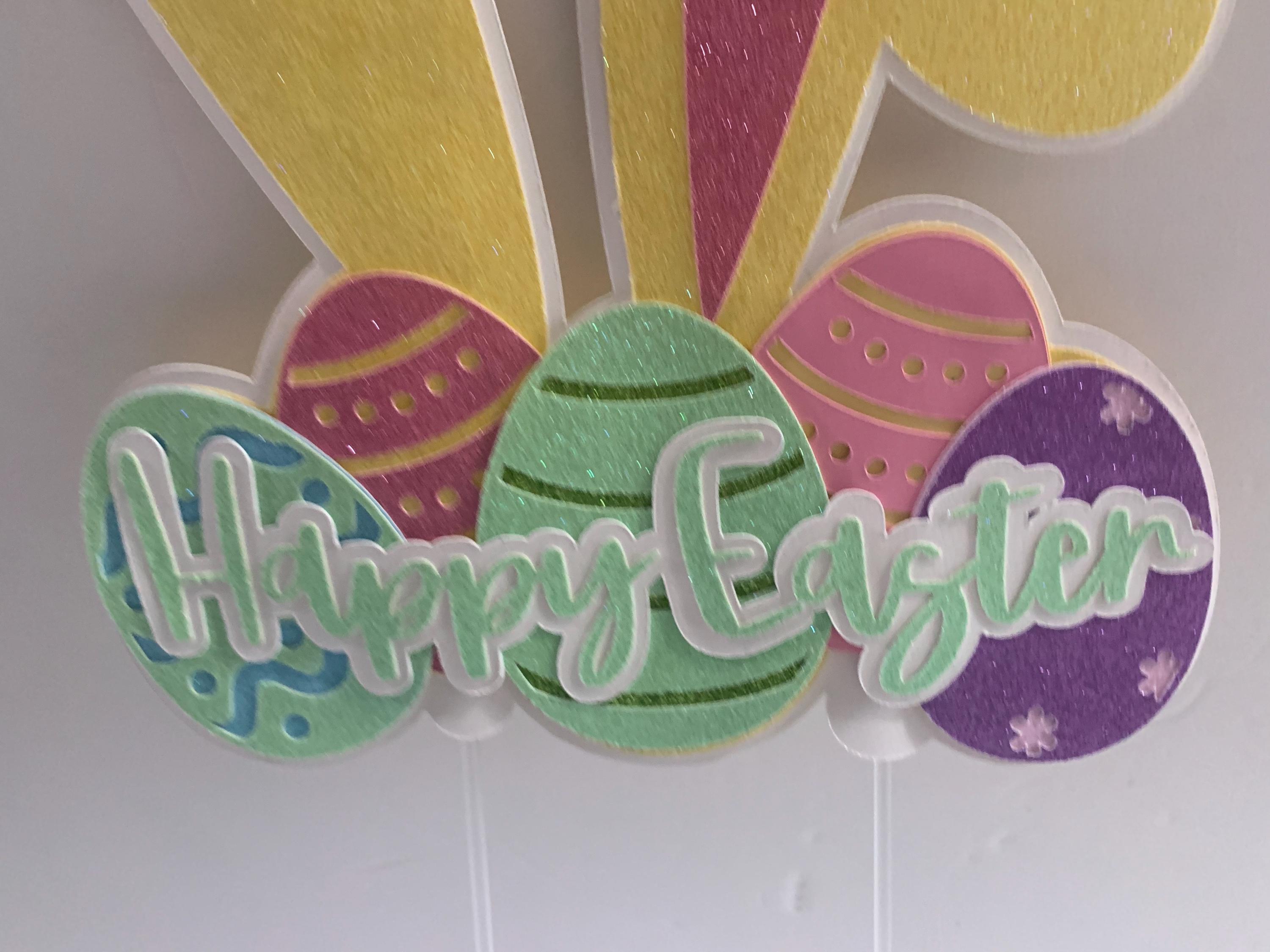 Easter Cake Topper , Happy Easter, Eggs , Festive, - Etsy