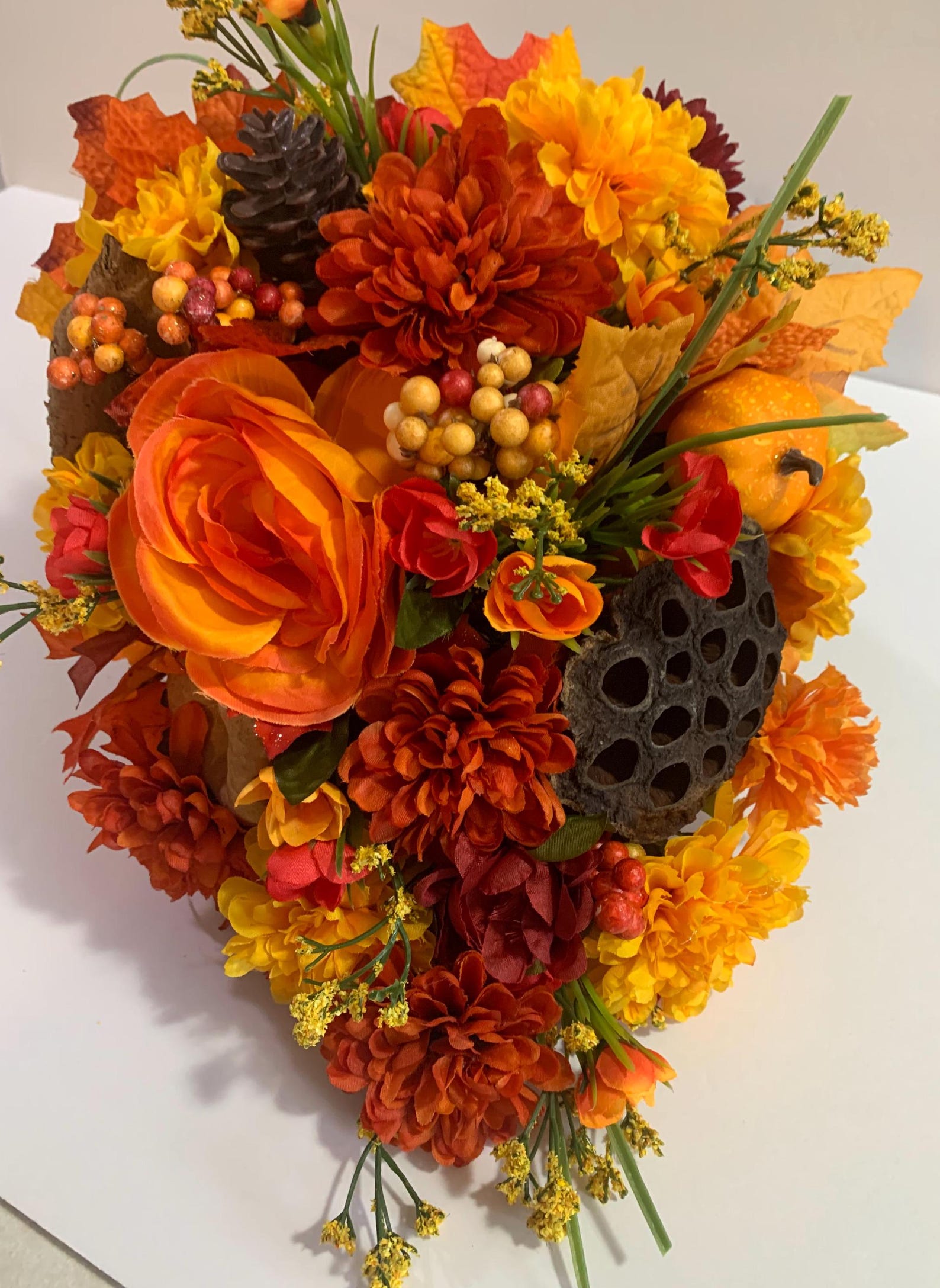 Thanksgiving Cornucopia Centerpiece: Fall Silks Arrangement - Etsy