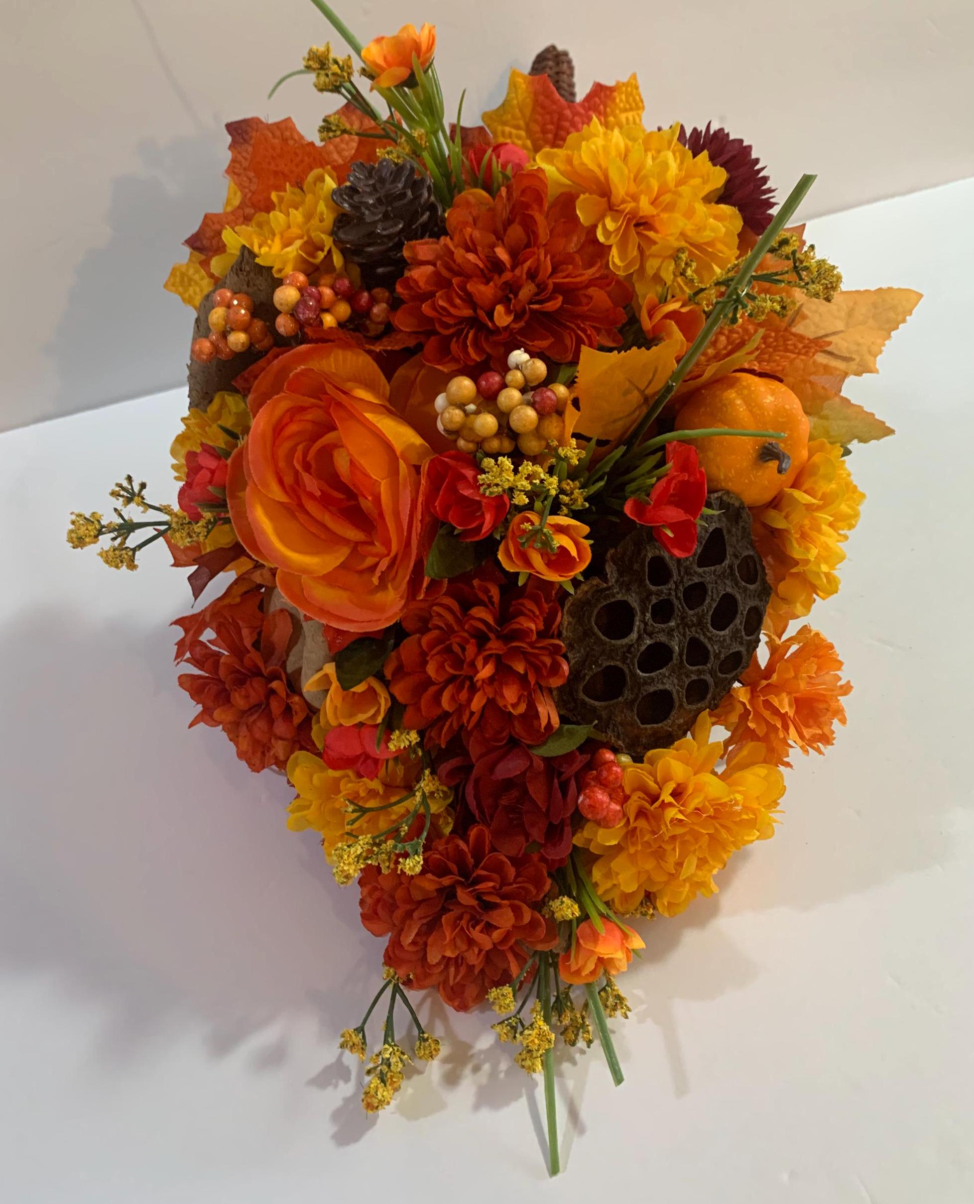 Thanksgiving Cornucopia Centerpiece: Fall Silks Arrangement - Etsy