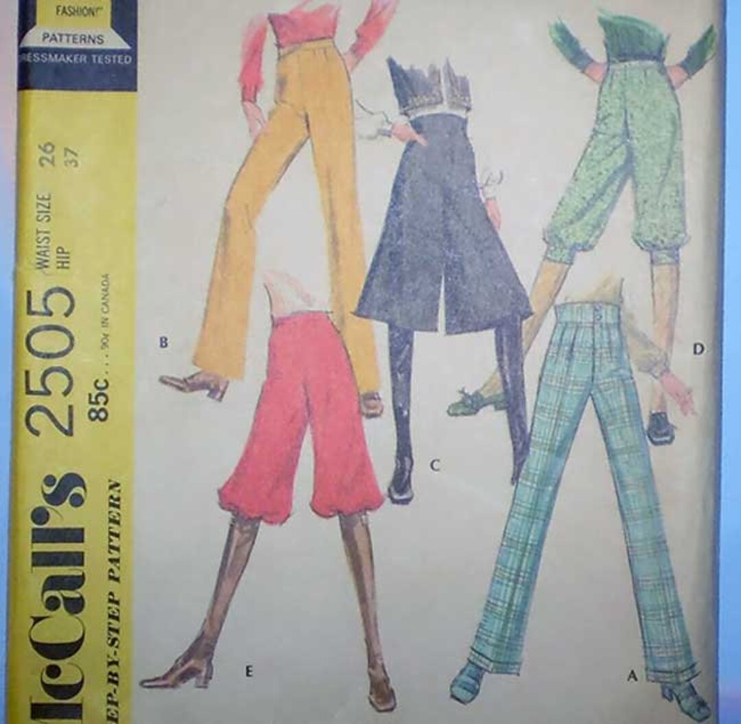 Vintage 70s Uncut Pants Pattern Flares Gauchos Knickers 26 Waist - Etsy