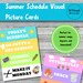 PRINTABLE Summer Schedule Visual Cards, Summer Routine Visual Schedule ...