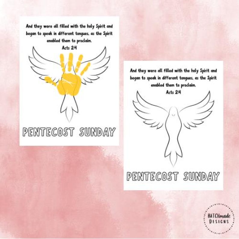 Holy Spirit Dove Handprint Craft | Pentecost Activity for Kids ...