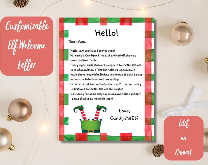 ELF WELCOME LETTER - Etsy Canada