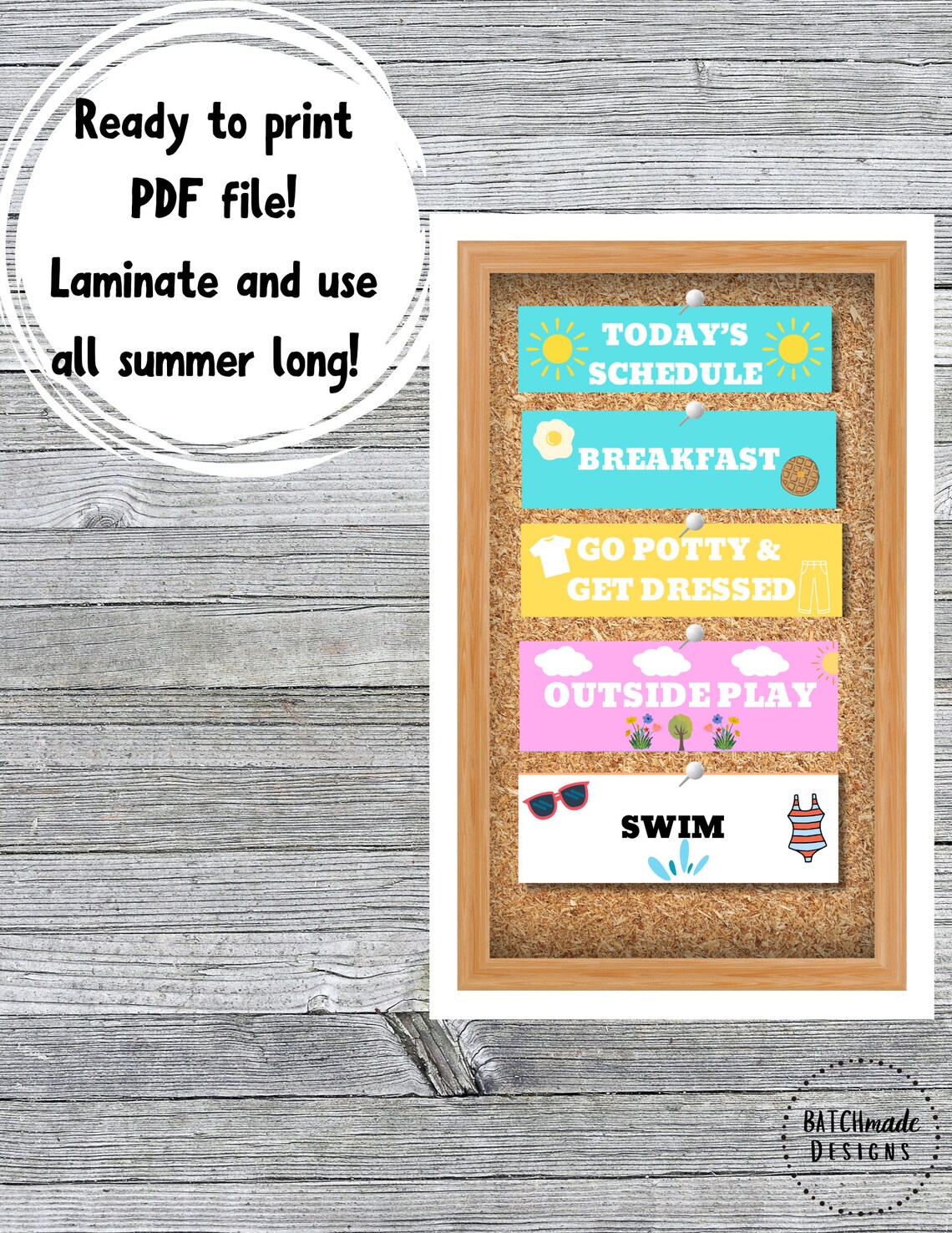 PRINTABLE Summer Schedule Visual Cards, Summer Routine Visual Schedule ...