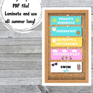 PRINTABLE Summer Schedule Visual Cards, Summer Routine Visual Schedule ...