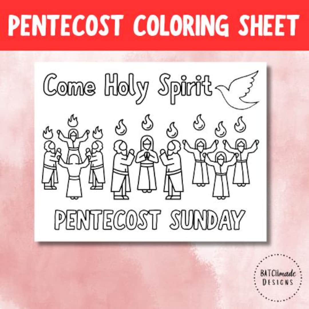 Pentecost Coloring Page | Holy Spirit Bible Activity for Kids ...