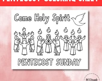 Printable Pentecost Craft | Holy Spirit Craft | Pentecost Coloring Page ...