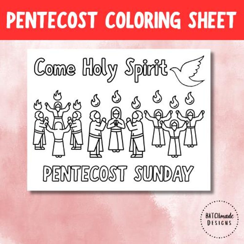 Pentecost Coloring Page | Holy Spirit Bible Activity for Kids ...