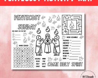 Pentecost Coloring Page | Holy Spirit Bible Activity for Kids ...