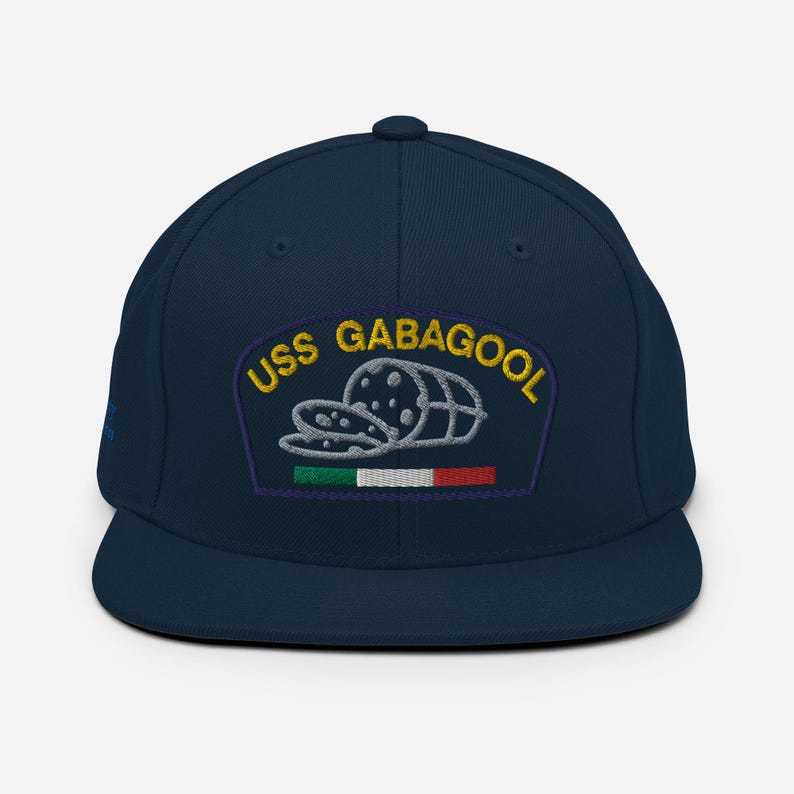 USS GABAGOOL Snapback Hat, Navy Style Hat, Italian Dad Gift, Funny ...