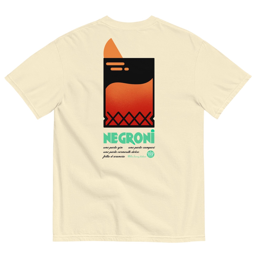 Negroni Cocktail T-shirt, Italian Style Tee, Italian Summer Shirt ...