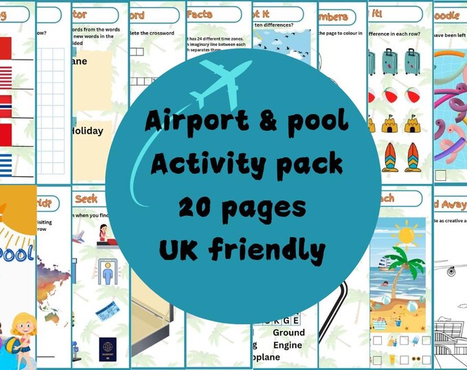 Printable Travel Games for Kids Camping Edition: Kids Holiday Pack ...