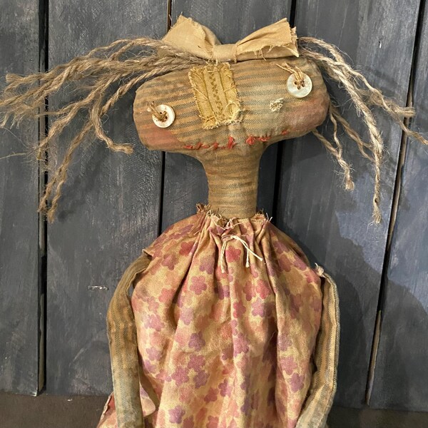 Primitive Rag Doll - Etsy