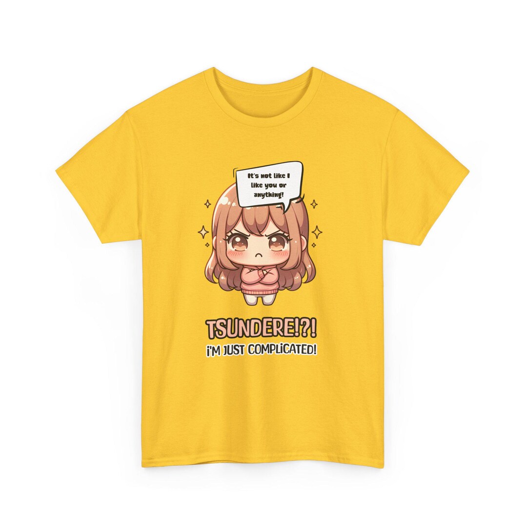 Tsundere Anime T-shirt Kawaii Chibi Girl Design Funny Otaku Tee It's ...