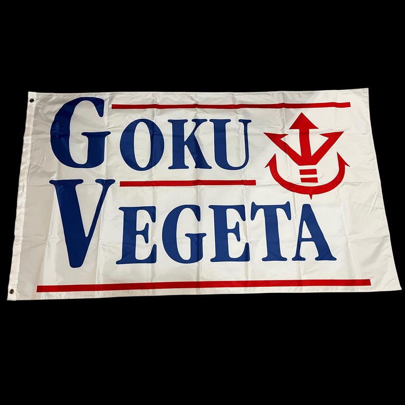 GOKU and VEGETA for PRESIDENT Flag - Etsy
