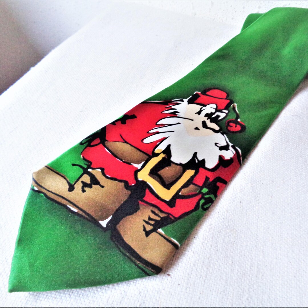 Vintage Necktie Santa Claus Jerry Garcia Christmas - Etsy