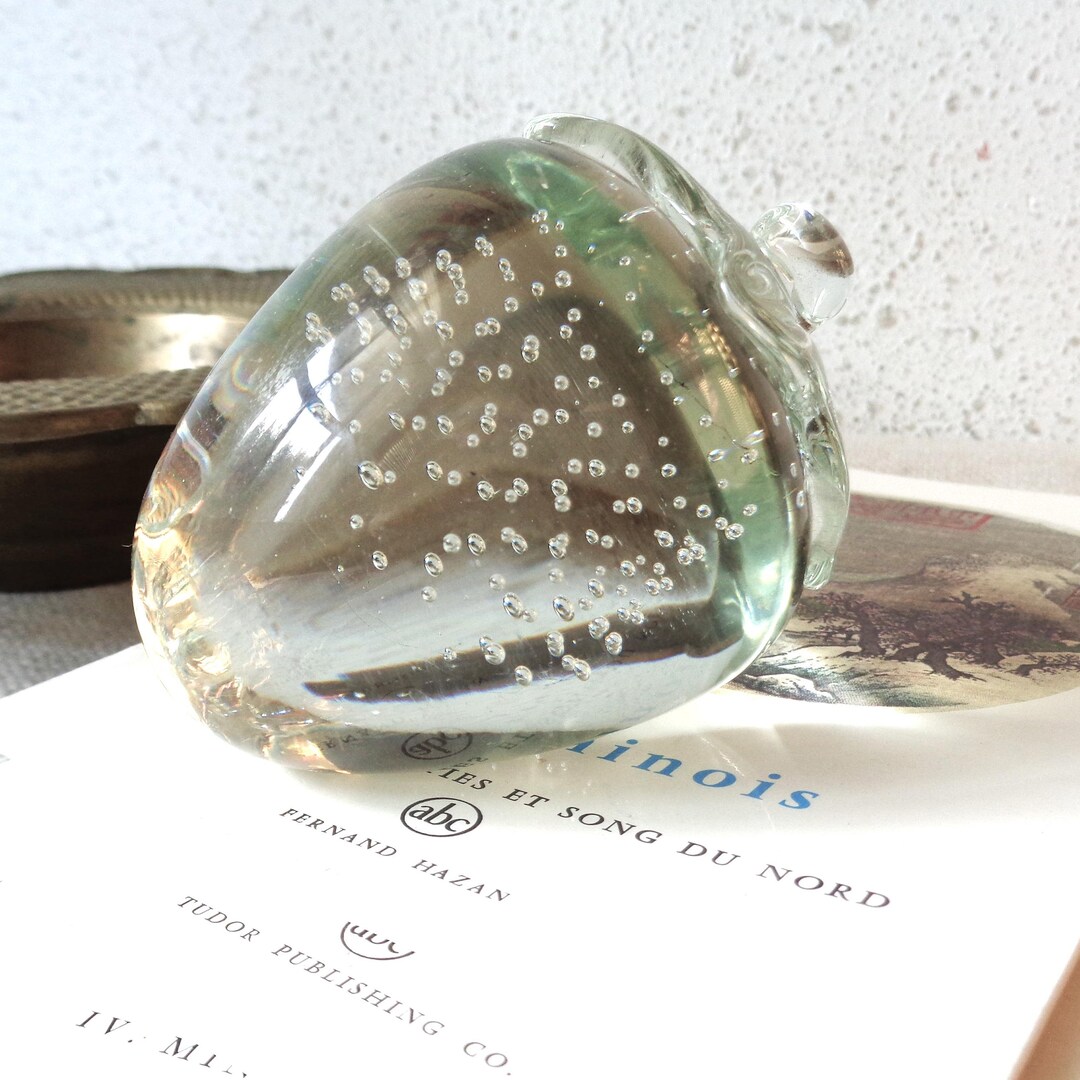 Vintage Glass Strawberry Paperweight - Etsy